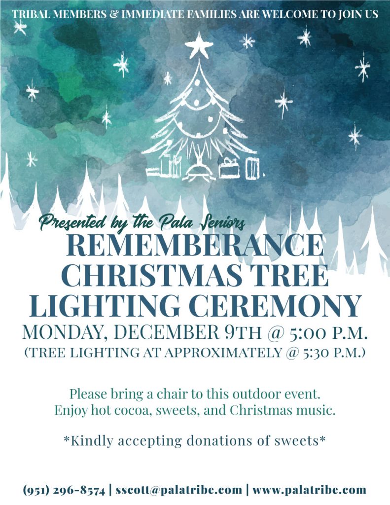 Remembrance Christmas Tree Lighting Ceremony - Pala Tribe