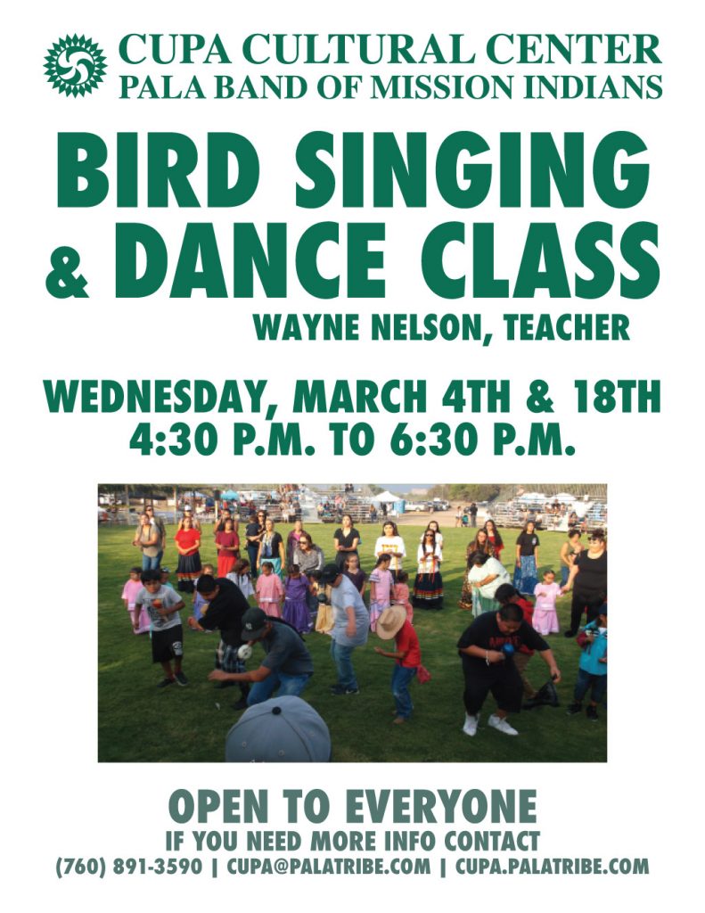 Birding Singing and Dance Class - Pala Tribe