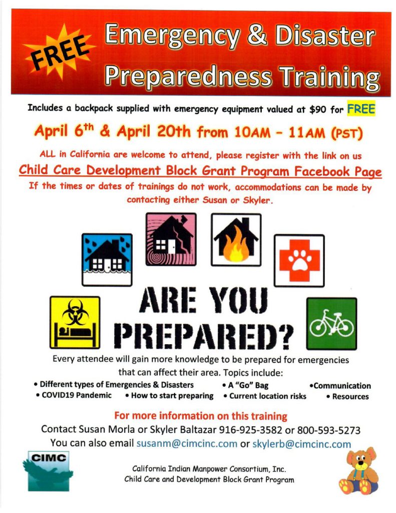 Emergency & Disaster Preparedness Training - Pala Tribe