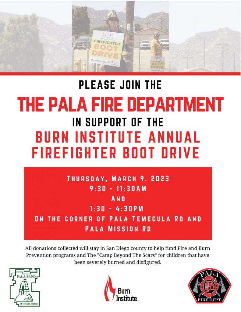 Firefighter Boot Drive - Pala Tribe